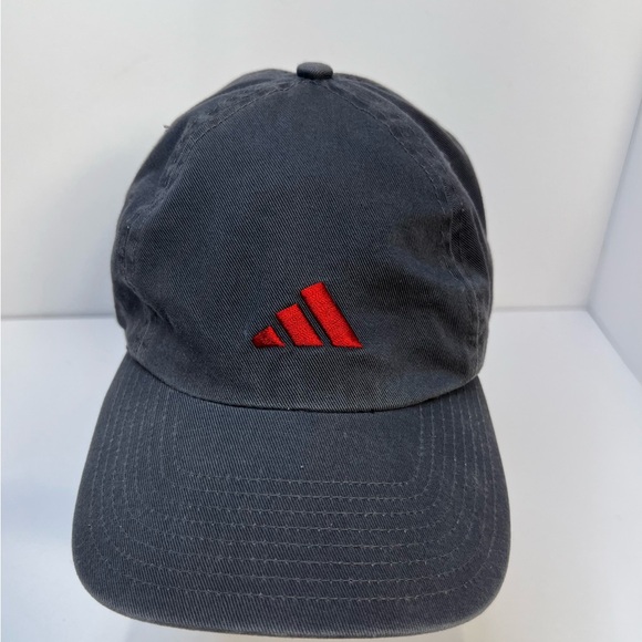adidas | Accessories | Adidas Hat Ball Cap Blue Red Embroidered Stripes ...